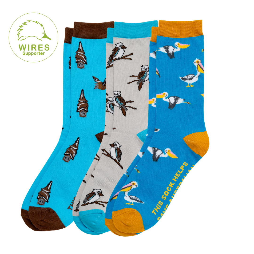 WIRES in the Air Sock 3-Pack | Supporting WIRES – Sydney Sock Project