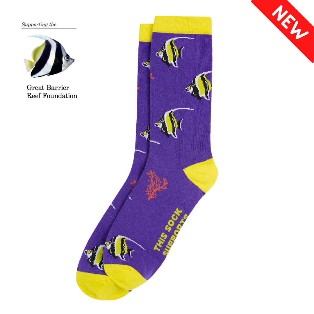 Moorish Idol Sock | Protecting Our Reefs – Sydney Sock Project