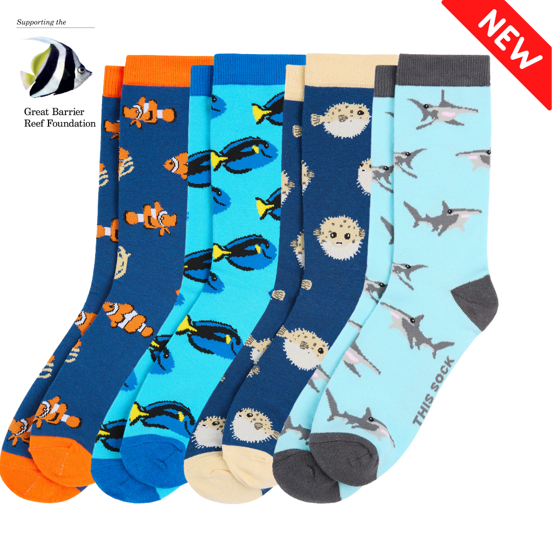 Regal Blue Tang Sock | Protecting Our Reefs – Sydney Sock Project